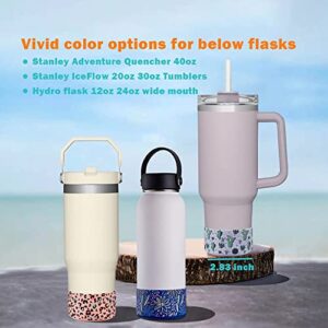 WK IEASON Protective Silicone Base Boot for Hydro Flask 32OZ 40OZ Wide Mouth, Anti-Slip Silicone Sleeve Cover Bumper for Owala Freesip/Flip/Twist 40OZ Flask Water Bottle-3.56inch Bottom Diameter