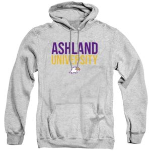 logovision ashland university official stacked unisex adult pull-over hoodie,athletic heather, large