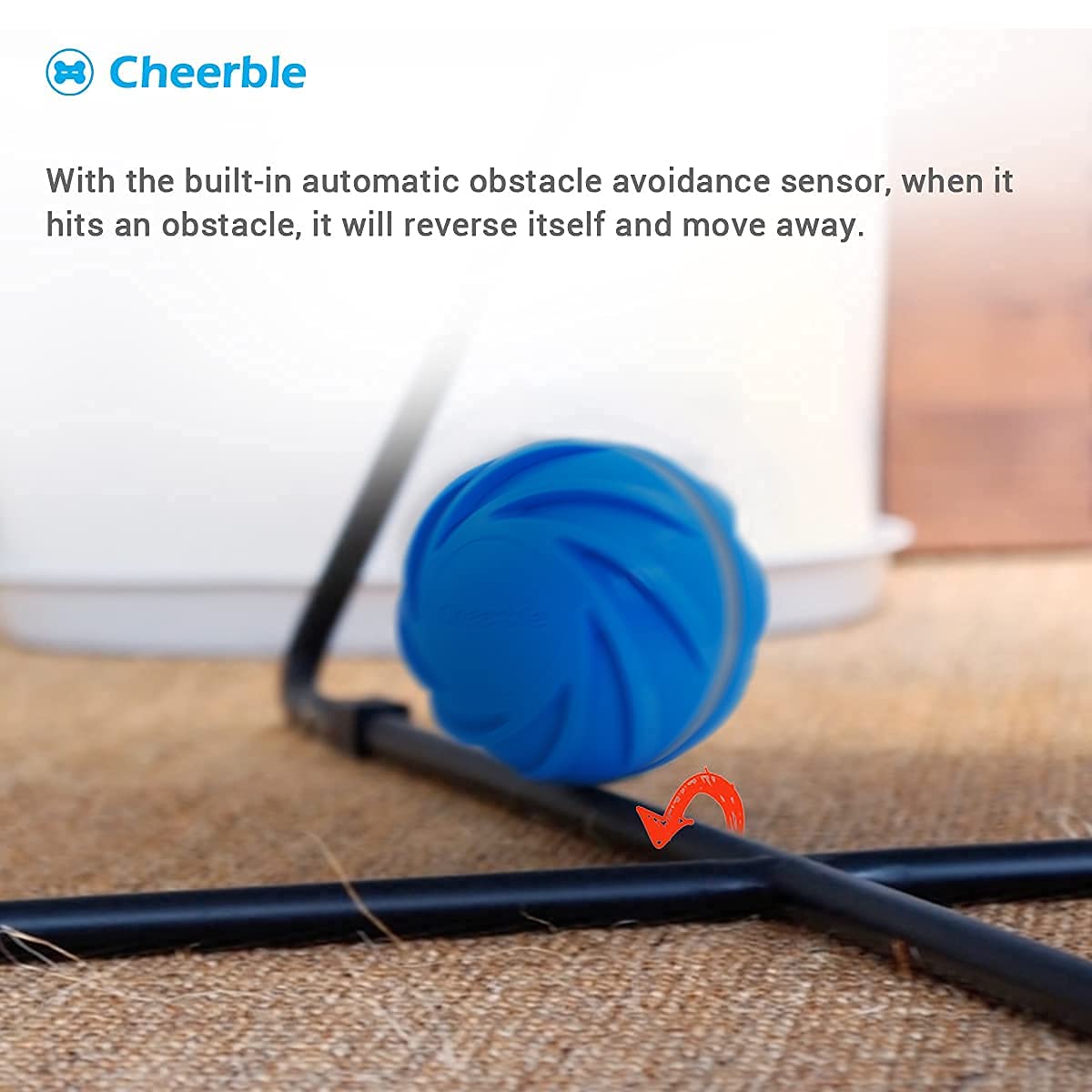 Cheerble Dog Ball Toy Interactive & Automatic Ball, Self-Propelling Ball for Dogs, Smart Robotic Interactive Indoor Pet Toy, USB Rechargeable Toy for Small Medium Dogs Stimulate Your Pet's Instincts