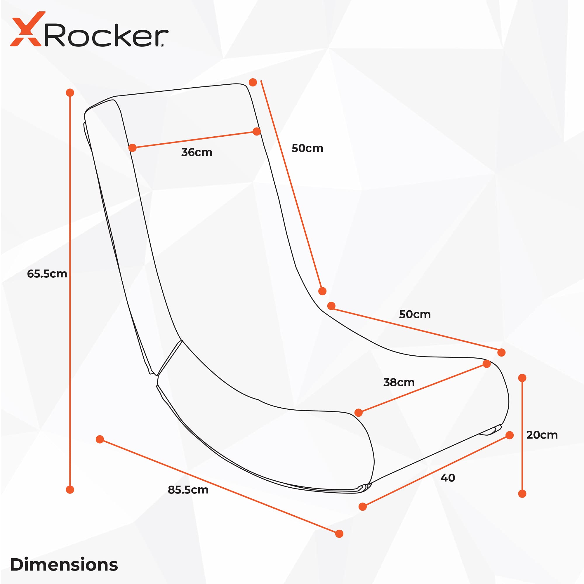 X Rocker Video Rocker V2 - Floor Rocker Gaming Chair (Black/Grey) (PS4//)