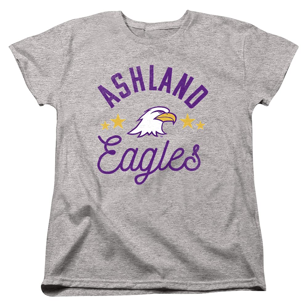 Ashland University Official Eagles Women's T Shirt,Athletic Heather, Medium