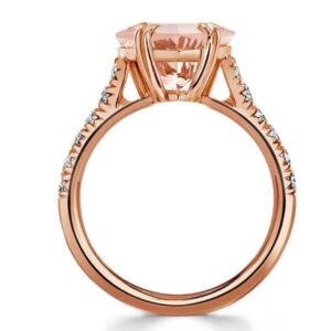 Stargold 2.50 Ct Heart Shaped Created Morganite Classic Engagement Ring 14k Rose Gold Plated 925 Silver (7)