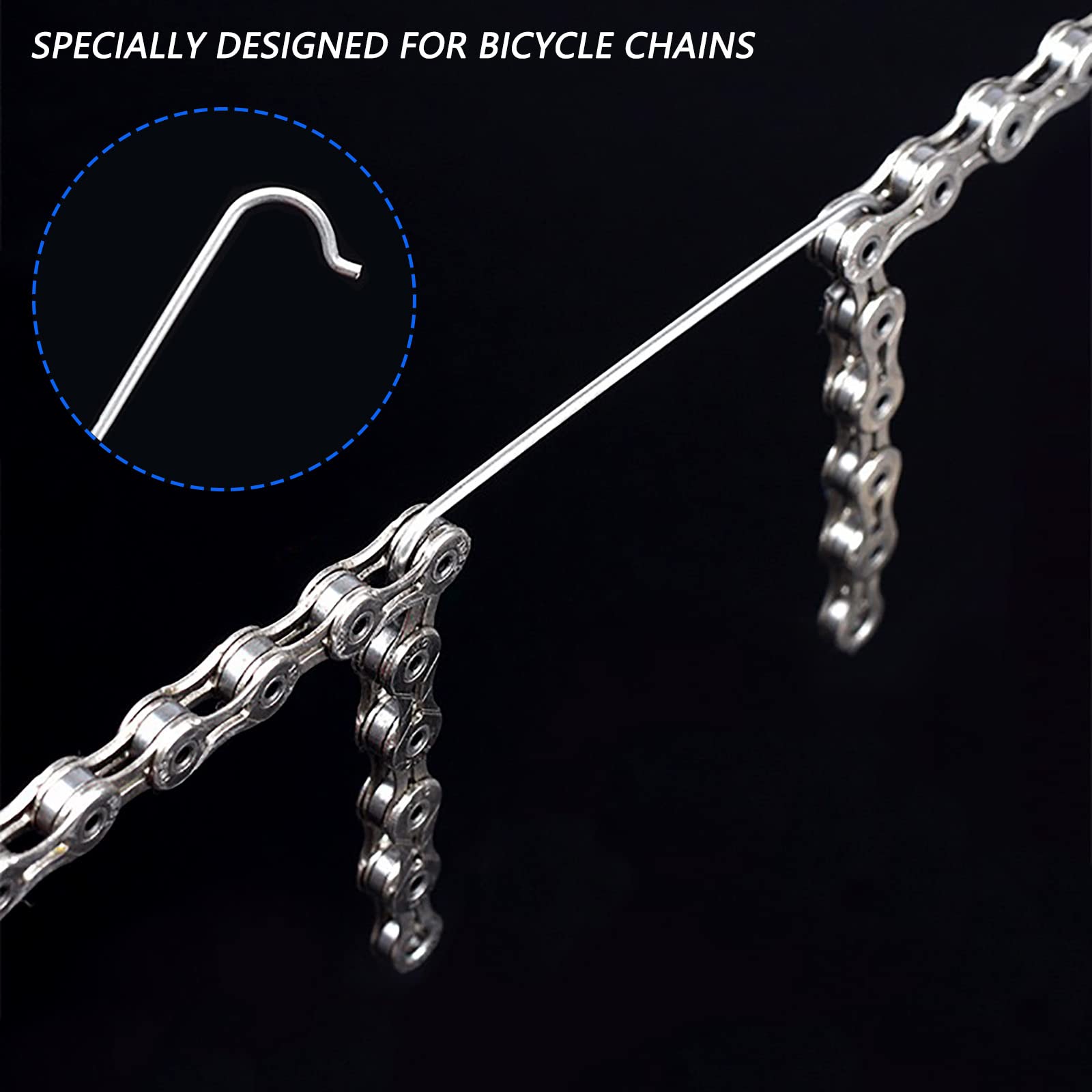 ALEOED 2 Pieces Bike Chain Hook Stainless Steel Connecting Repair Tool for Mountain Road Bicycle MTB