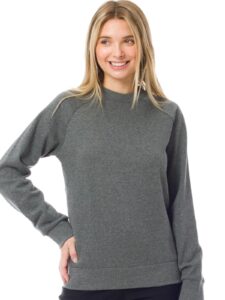 design by olivia women's basic soft & comfortable pullover fleece crewneck sweatshirt fall outfits medium grey s