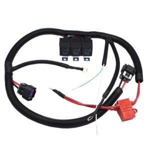 woopeey electric dual fan upgrade wiring harness fit for gm 1999–2006 ecu control electric cooling fan wire harness kit replace oe # 7l5533a226t