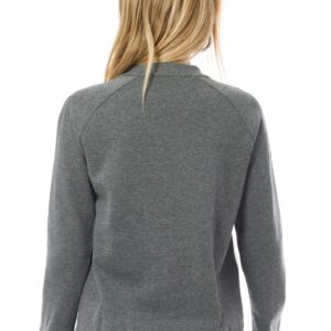 Design by Olivia Women's Basic Soft & Comfortable Pullover Fleece Crewneck Sweatshirt Fall Outfits Medium Grey S