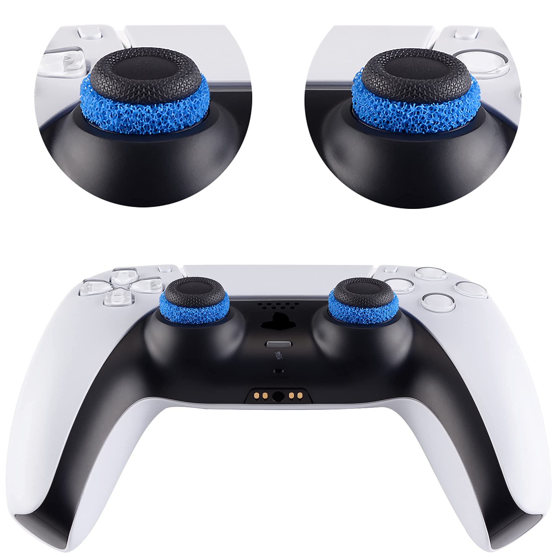 PlayVital 5 Pairs Aim Assist Target Motion Control Precision Rings for PS5, for PS4, Xbox Series X/S, Xbox One, Xbox 360, Switch Pro Controller - 5 Colors 3 Different Strength