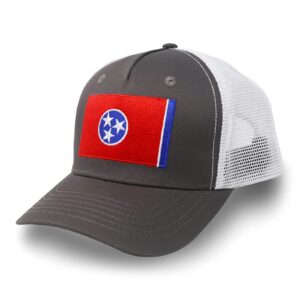 international tie tennessee flag hat for men and women – adjustable one size state flag cap, baseball, snapback, hat mesh back with an embroidered patch