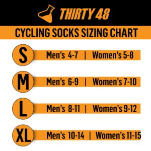 Thirty48 Cycling Socks with S.Café Fabric, Odor Resistant, UV Protection, Quick Drying