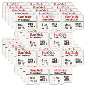 SanDisk Industrial 8GB Micro SD Memory Card Class 10 UHS-I MicroSD (Bulk Pack) in Cases (SDSDQAF3-008G-I) Bundle with (1) Everything But Stromboli Card Reader (8GB, Pack of 50)