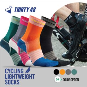 Thirty48 Cycling Socks with S.Café Fabric, Odor Resistant, UV Protection, Quick Drying