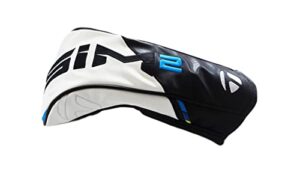 taylormade new 2021 golf sim2 driver headcover black/white/blue/lime neon