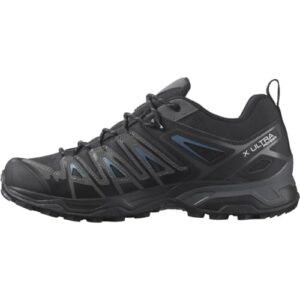 salomon men's x ultra pioneer climasalomon™ waterproof hiking shoes for men, black / magnet / bluesteel, 11.5