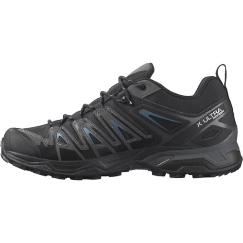 Salomon Men's X ULTRA PIONEER CLIMASALOMON™ WATERPROOF Hiking Shoes for Men, Black / Magnet / Bluesteel, 11.5