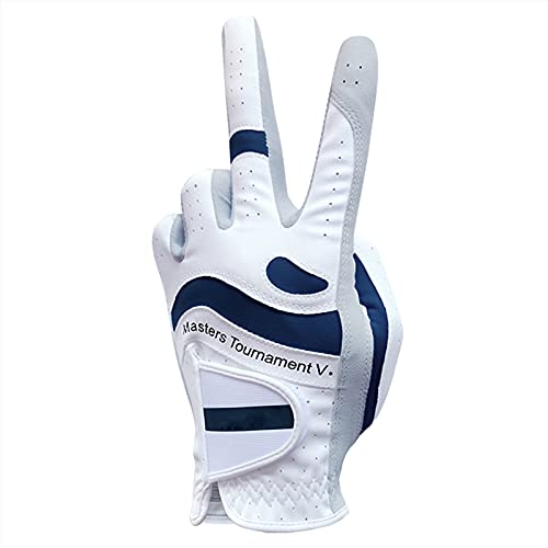 ITODA Men's Golf Gloves Practice Summer Club Universal Left Hand Covers Sport Durable Breathable Cooler Anti-Skid Game Gloves with Adjustable Wrist Strap for Men Left Hand