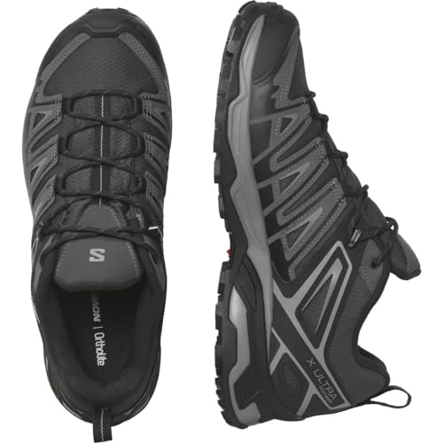 Salomon Men's X ULTRA PIONEER CLIMASALOMON™ WATERPROOF Hiking Shoes for Men, Black / Magnet / Bluesteel, 11.5