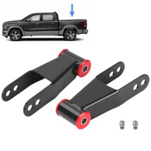 2inch lowing shackle kit rear drop suspension 410520 compatible with ford f150/chevy silverado c1500 tahoe/gmc sierra 1500 c2500 k2500 yukon 2wd 4wd replaces