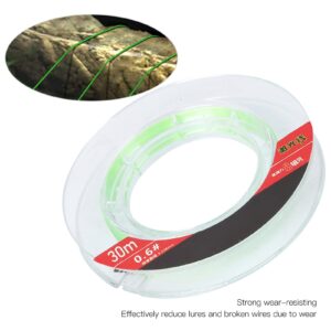 30m 0.6# Fishing Line, Sinking Fishing String, Fishing Wire, Jewelry String for Decorations, Salt Water Fishing, Boat Fishing, Kayak Fishing(Main line Green)