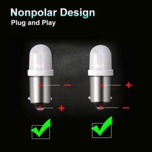 Keiurot 47 Bulb 44 755 756 1893 1895 1847 Bulb T47 BA9S Led Bulb DC AC 6.3V 6V Nonpolarity for Pinball Led Bulbs Pinball Machine Light Bulb Lamp White Pack of 15