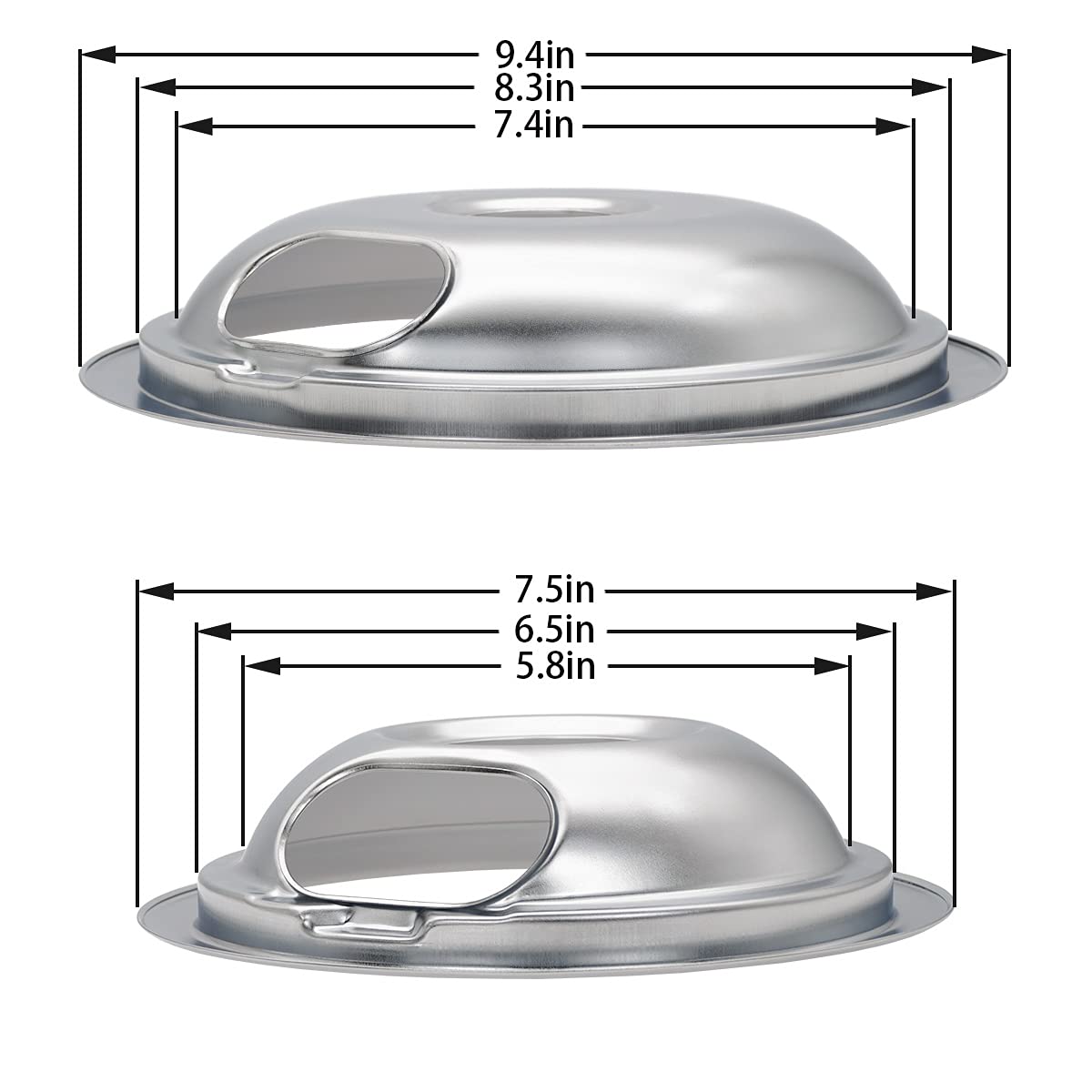 Siwdoy W10196405 W10196406 Chrome Drip Pan Set and MP21YA MP15YA Burner Surface Elements, Compatible with Whirlpool Range Oven