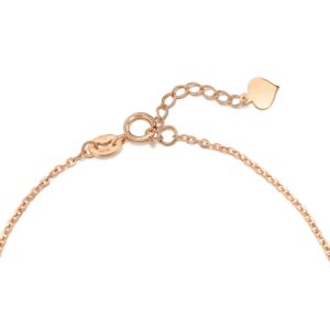 CHOW SANG SANG Delicate Gold 18K Rose Gold Enamel Gingko Leaf Bracelet, Necklace for Women 92255B 92255N (Bracelet)