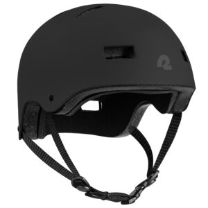 retrospec dakota bicycle / skateboard helmet for adults - commuter, bike, skate, scooter, longboard & incline skating - highly protective & premium ventilation-medium- matte black