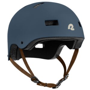 retrospec dakota bicycle / skateboard helmet for adults - commuter, bike, skate, scooter, longboard & incline skating - highly protective & premium ventilation- medium - matte navy (medium: 55-59 cm)