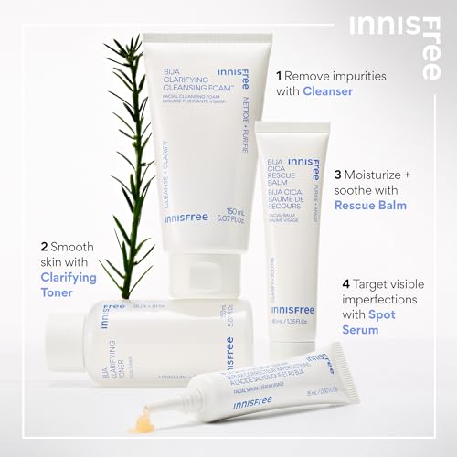 innisfree Bija Clarifying Emulsion with Salicylic Acid and Niacinamide, Korean Skincare Lightweight Face Moisturizer (Packaging May Vary)