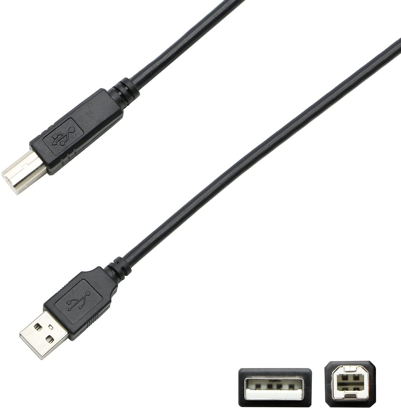 USB B MIDI Cable Compatible with M-Audio Oxygen 25/Keystation 49 MK3/61 MK3/88 MK3/Mini 32 MK3,Native Instruments Maschine Mikro Mk3,Komplete Kontrol M32 A61 Controller Keyboard USB Cable 10 Feet