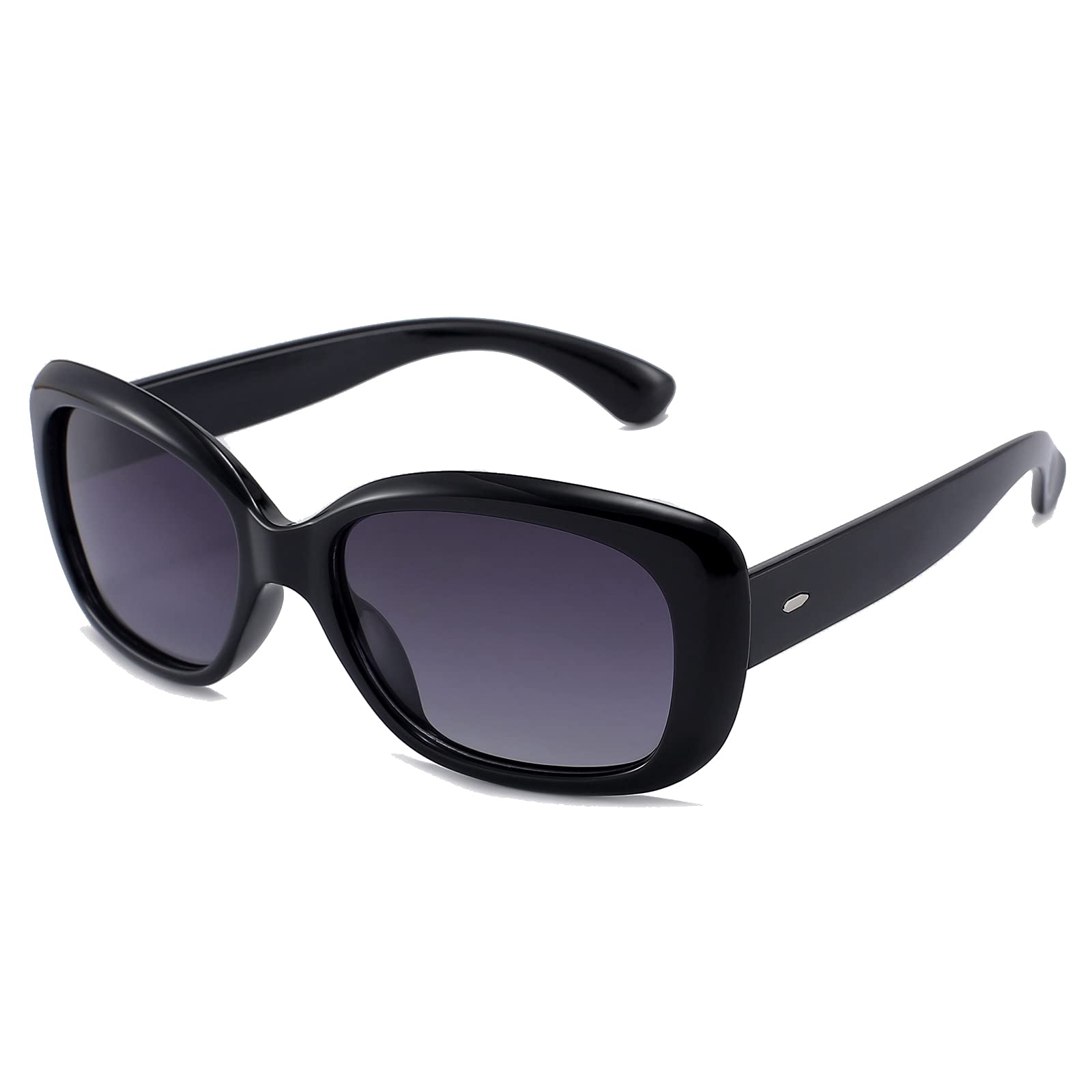 Dollger Polarized Dark sunglasses for women men UV Protection Trendy sunglasses polarized For Driving Square Frame Black