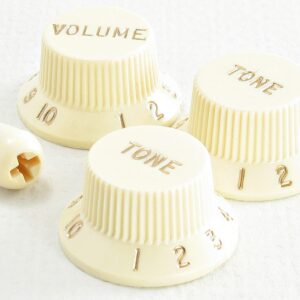 ToneShaper Fender Knob Set, Strat, Aged White