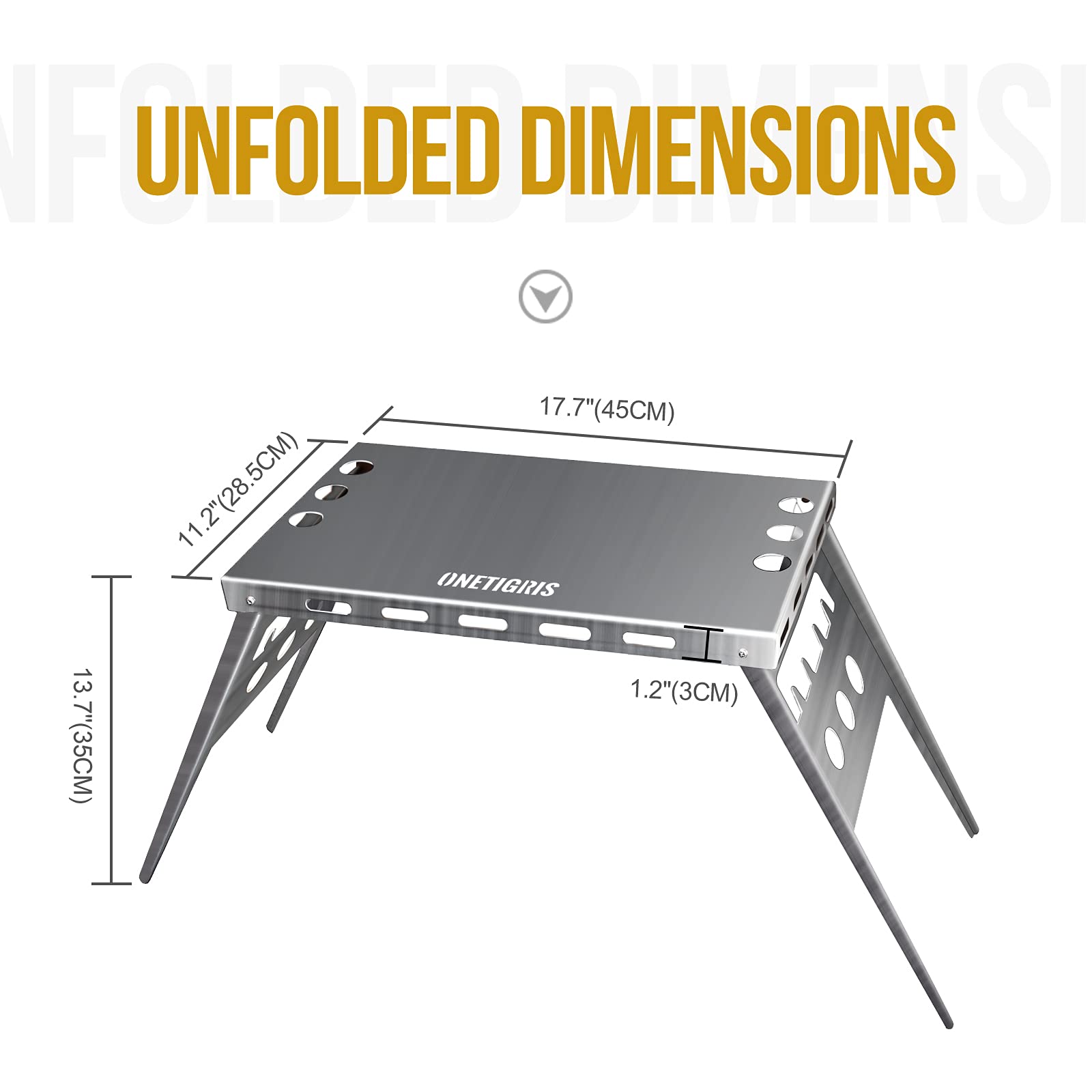 OneTigris MEGABITE Small Folding Table, Lightweight Portable Outdoor Camping Table with Tote Bag for 1-2 Person Camping, Picnic, Beach, Backyard, BBQ, Outdoor Cooking & Dining