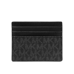 Michael Kors Men`s Cooper Logo Stripe Card Case (Black(36F0LCOD2B)/Crimson, One Size)