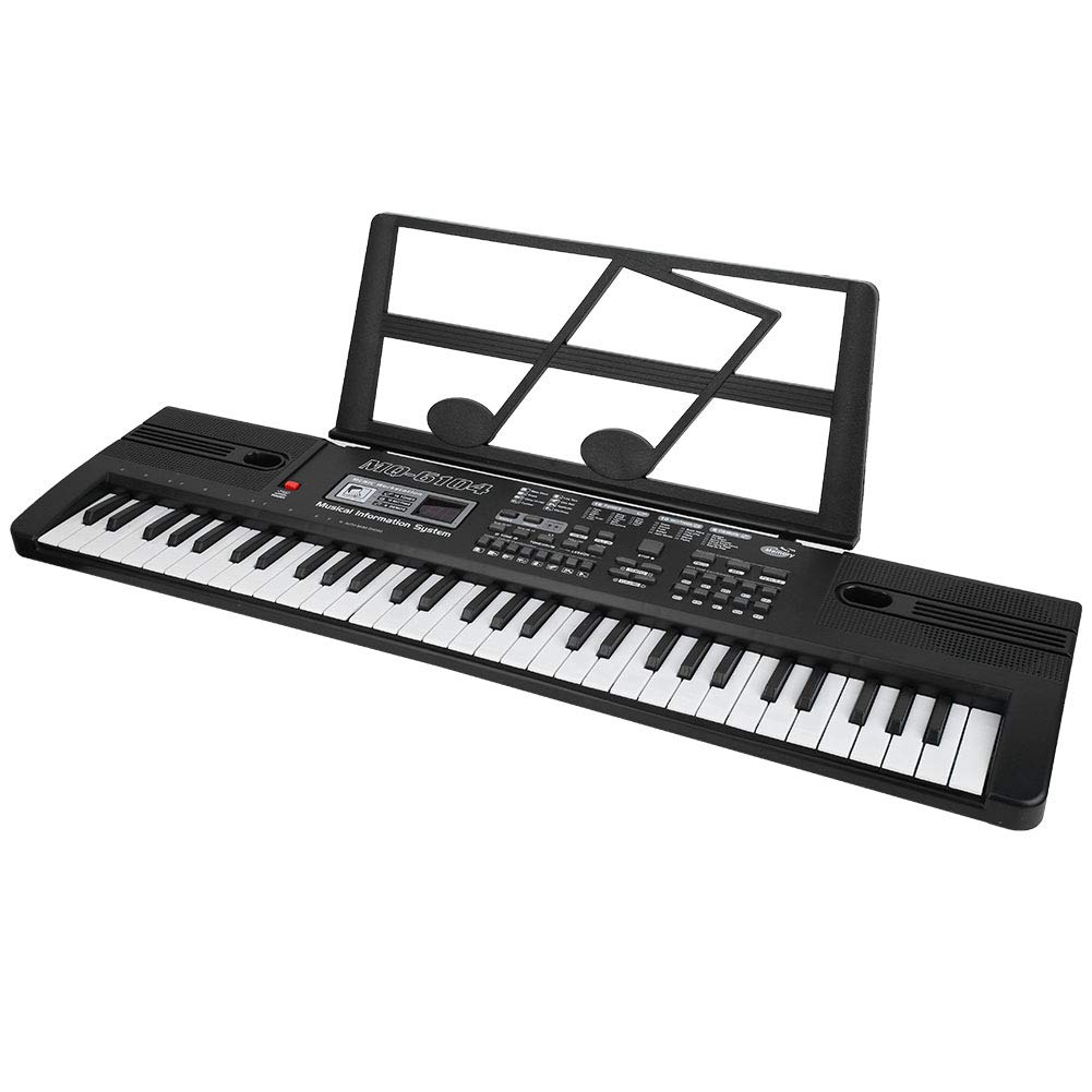 Electronic Keyboard for Beginners, Portable 61 Key Electronic Piano with USB LCD Display Microphone Score Holder,for Kids Adults