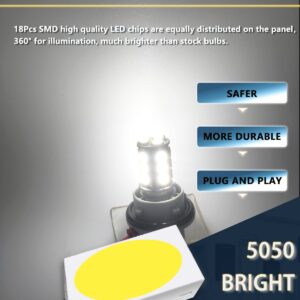 UNXMRFF 1156 LED Bulb White Super Bright 1073 1003 BA15S 7506 1141 LED Bulbs 5050 18-SMD Replacement for 12V RV Interior Ceiling Dome Light/Travel Trailer/Boat Indoor/Camper Light Bulbs (Pack of 6)