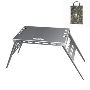 onetigris megabite small folding table, lightweight portable outdoor camping table with tote bag for 1-2 person camping, picnic, beach, backyard, bbq, outdoor cooking & dining