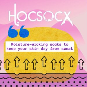 Hocsocx Citrus Pink Blossoms Socks Performance Liner Moisture-Wicking Protection for Field Hockey, Ice Hockey, and Soccer