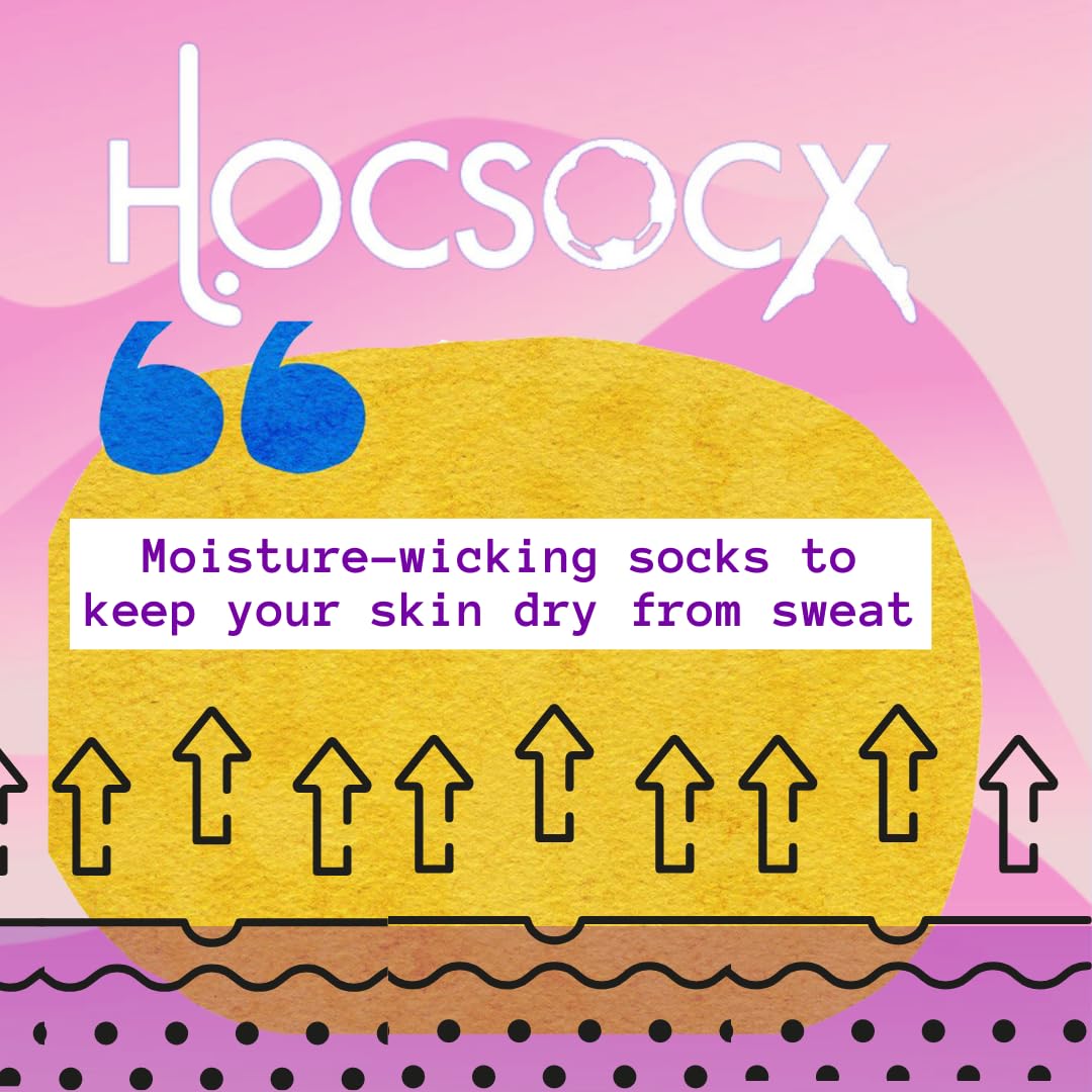 Hocsocx Citrus Pink Blossoms Socks Performance Liner Moisture-Wicking Protection for Field Hockey, Ice Hockey, and Soccer