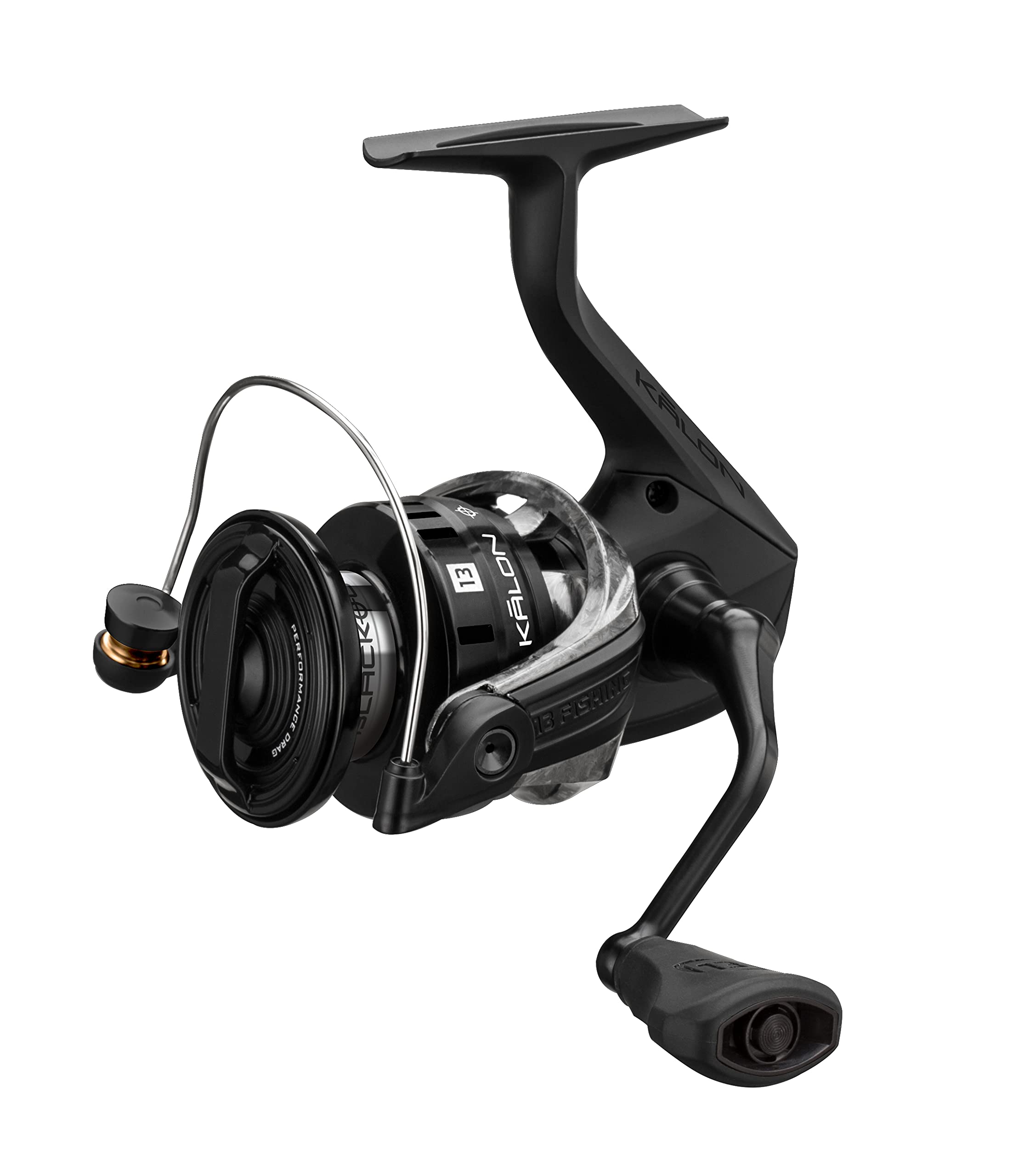 13 FISHING - Kalon O Blackout Spinning Reel - 5.2:1 Gear Ratio - 5.0 Size (Salt+Fresh) - KLO-5.2-5.0