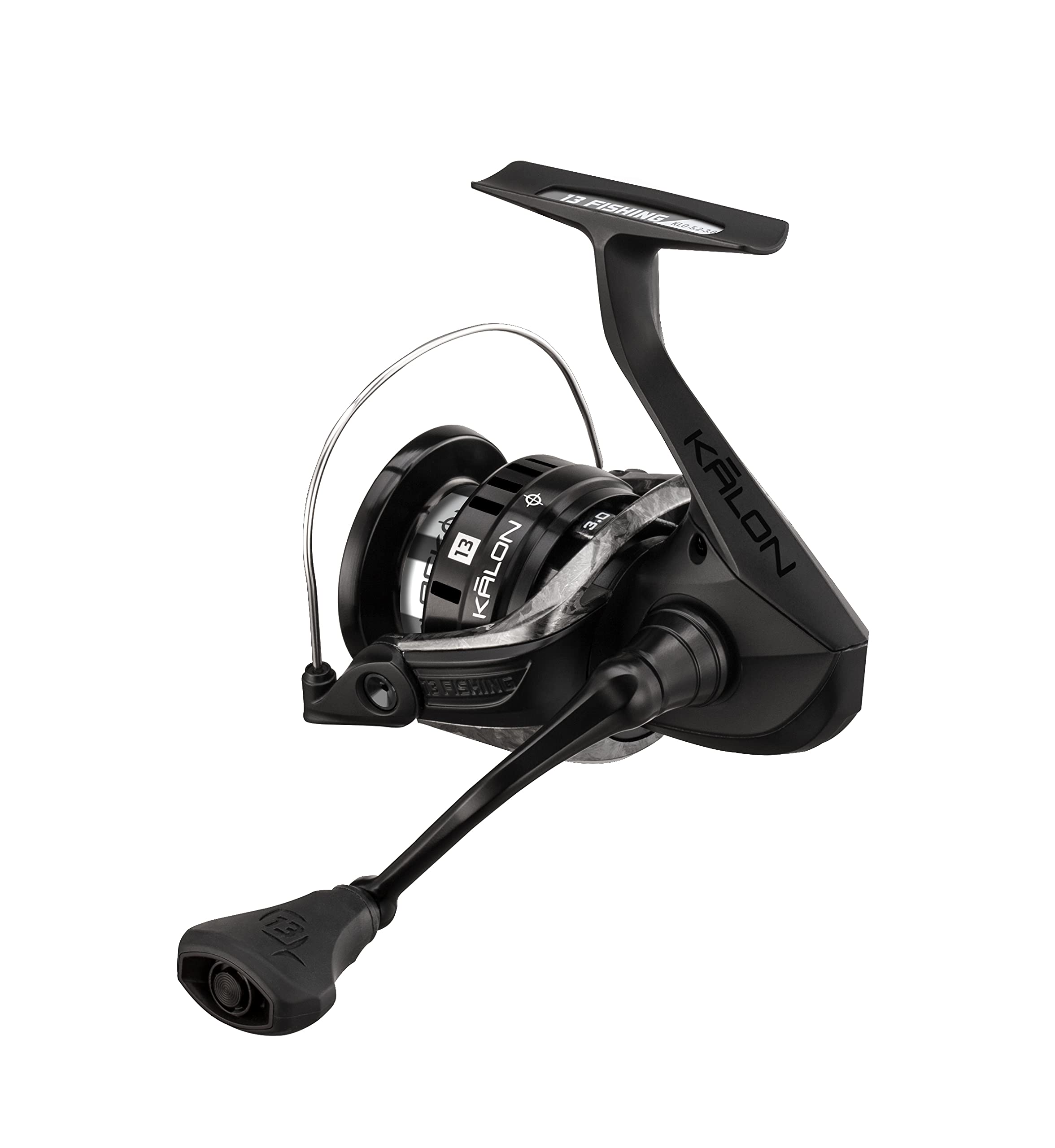 13 FISHING - Kalon O Blackout Spinning Reel - 5.2:1 Gear Ratio - 5.0 Size (Salt+Fresh) - KLO-5.2-5.0