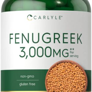 Carlyle Fenugreek Capsules | 300 Count | Non-GMO & Gluten Free Extract | Fenugreek Seeds