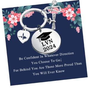 lqri lvn 2024 keychain lvn licensed vocational nurse gifts medical caduceus jewelry lvn keychain gift lvn graduation gift(lvn)