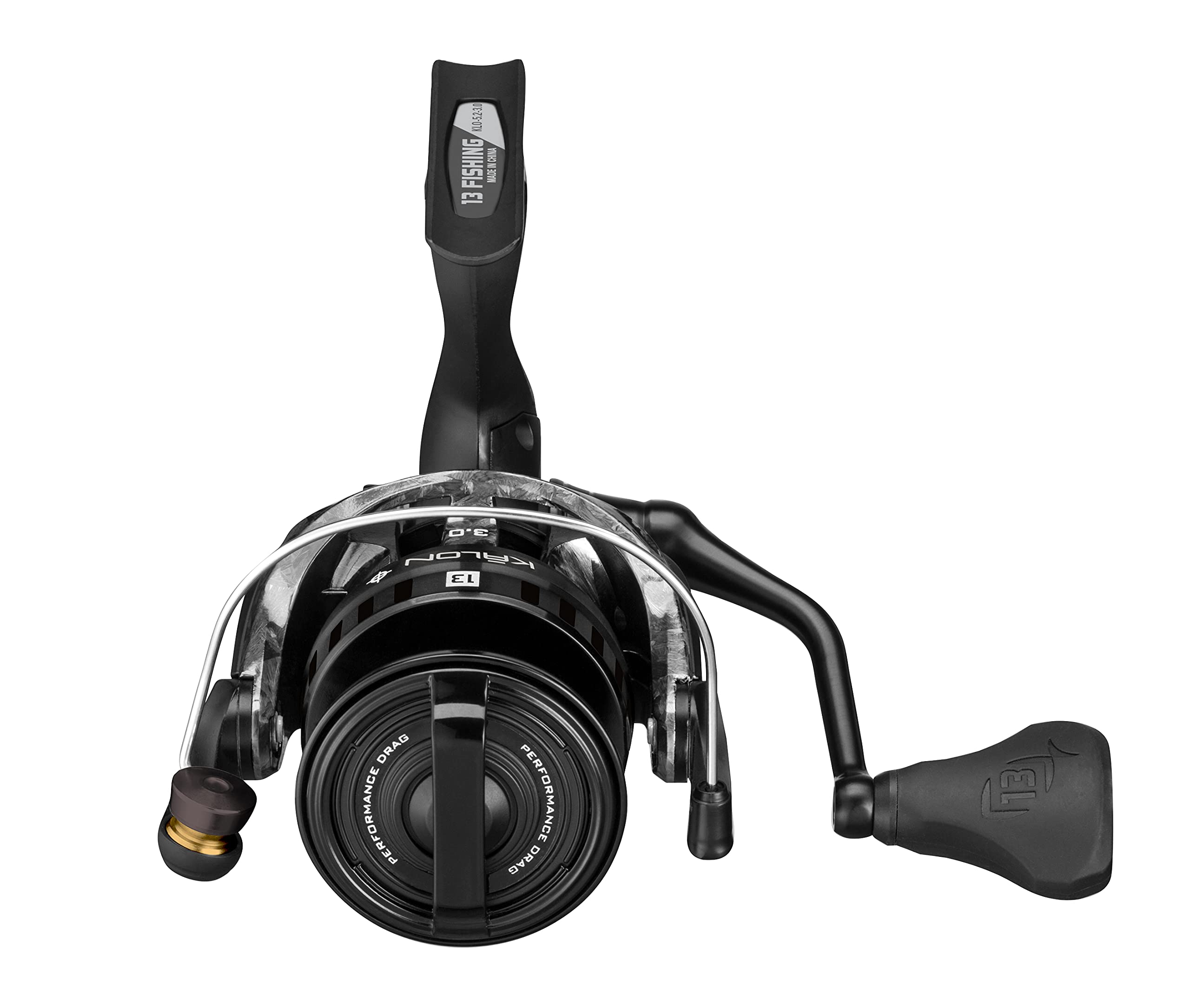 13 FISHING - Kalon O Blackout Spinning Reel - 5.2:1 Gear Ratio - 5.0 Size (Salt+Fresh) - KLO-5.2-5.0