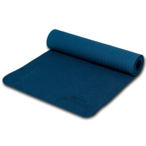 lomi fitness premium yoga mat, non slip tpe material for extra grip, extra padded, exercise & fitness, great for yoga, pilates and more, home & gym workouts, lightweight includes free carrying strap