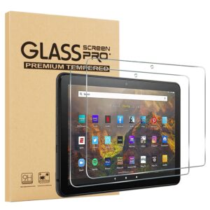 [2 pack] epicgadget screen protector for amazon fire hd 10 (11th generation), fire hd 10/fire hd 10 plus/fire hd 10 kids pro tab 10.1 inch (11th gen, 2021 released) tempered glass screen protector