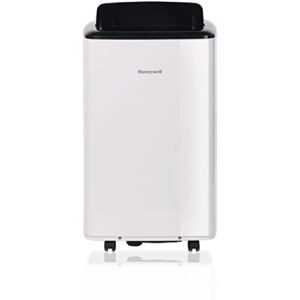 honeywell 8,000 btu smart wifi portable air conditioner for bedroom, office, living room, kitchen, 115v, cools up to 350 sq. ft. with dehumidifier, remote control and alexa voice control, white