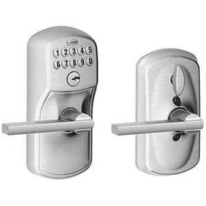 schlage fe595ply626lat schlage fe595-ply-lat keypad entry lock with flex lock with lattitude lever from the plymouth collection