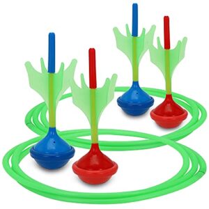 JOYIN Lawn Darts Game Set for Kids and Adults - Glow in The Dark Outdoor Games Lawn Games for Adults and Family, Soft Tip Lawn Darts Set for Kids Camping Games, Outside Yard Games