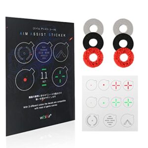 Aim Pro Kit - Precision Rings Aim Assist Ring - Aim Sight Assist Decals Monitor Decal for FPS Video Games for PC, Switch, Xbox & Playstation [Japanese Design]