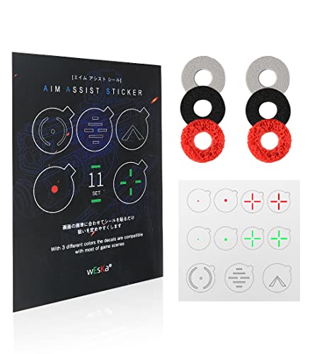 Aim Pro Kit - Precision Rings Aim Assist Ring - Aim Sight Assist Decals Monitor Decal for FPS Video Games for PC, Switch, Xbox & Playstation [Japanese Design]